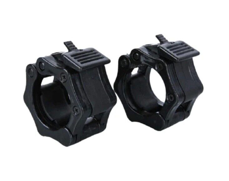 2x 50mm Collar Olympic Barbell Dumbbell Clips Clamps Weight Bar Lock ...