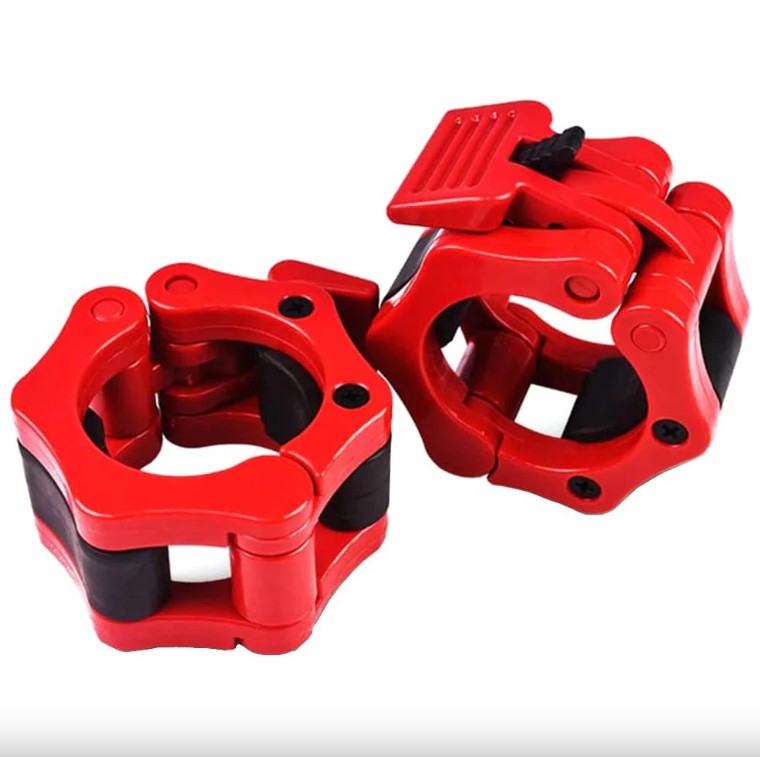 2x 50mm Collar Olympic Barbell Dumbbell Clips Clamps Weight Bar Lock ...