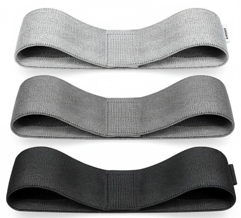 Set of 3 Fabric Booty Builder Bands for Exercise Training Non-Slip ...